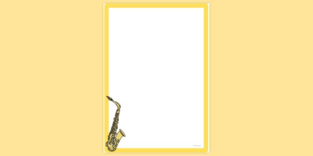 FREE! - Saxophone Page Border | Page Borders | Twinkl
