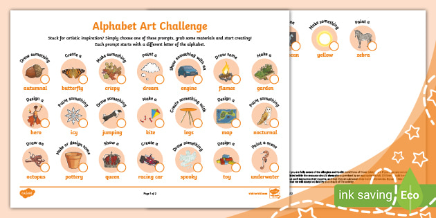 Alphabet Art Challenge (teacher made)