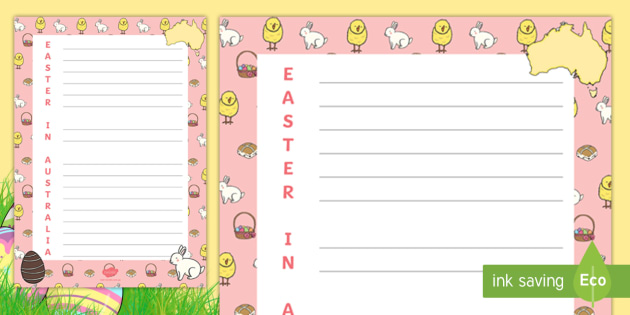 Easter in Australia Acrostic Poem (teacher made)
