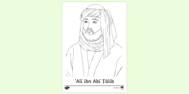 FREE! - Alī ibn Abī Ṭālib Colouring Sheet | Colouring Sheets