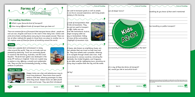 Reading Comprehension Travels | twinkl.com.au