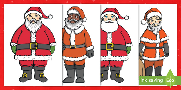 Editable A4 Father Christmas (teacher made)