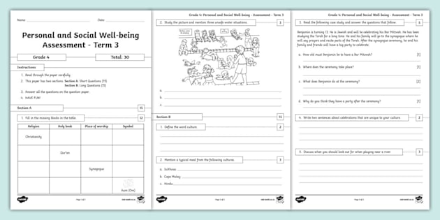 Grade 3 Life Skills Worksheets South Africa Grade 3 Life Skills @ R50