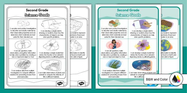 Second Grade Science Goals Posters