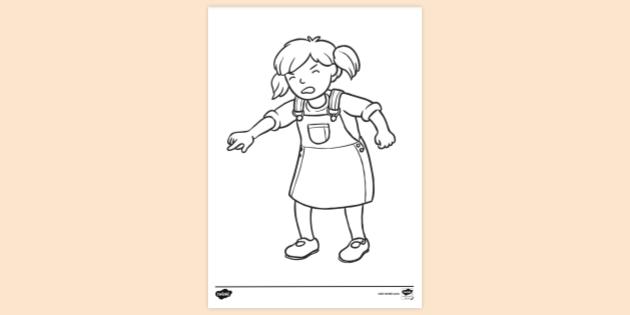FREE! - Girl Shouting Colouring | Colouring Sheets