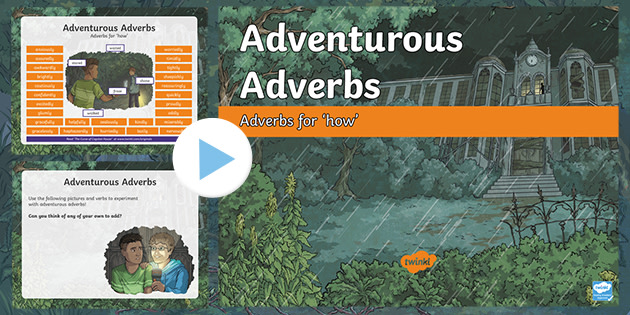 'The Curse of Cogston House' Adventurous Adverbs PowerPoint