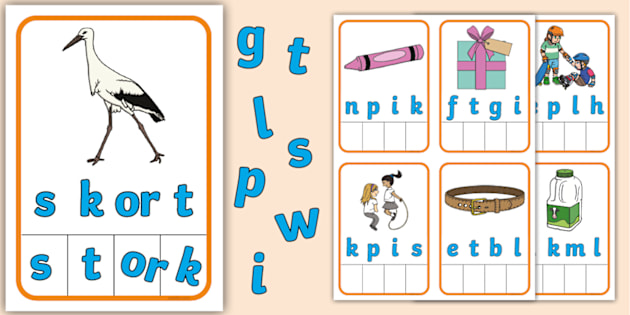 Cvc Words Junior Learning CCVC Builder Cards - Phonics Word Building ...