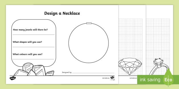 Jewelry Shop Role Play Jewelry Design Sheets