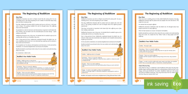 The Beginning of Buddhism Differentiated Fact File