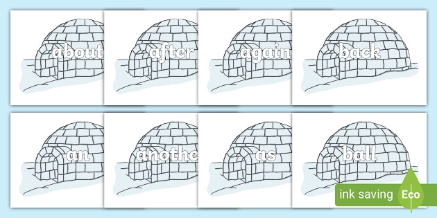 FREE! - KS1 Keywords on Igloos (teacher made)