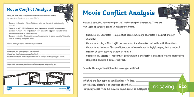 Movie Conflict Analysis Activity (teacher made)