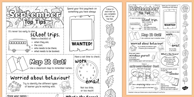 September ECT Top Tips (teacher made)