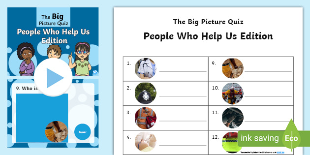 People Who Help Us-Themed Picture Quiz Pack
