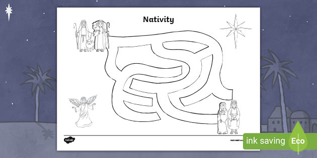 Nativity Maze Worksheet / Worksheet