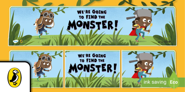 FREE! - We're Going to Find the Monster: Display Banner - Twinkl KS1