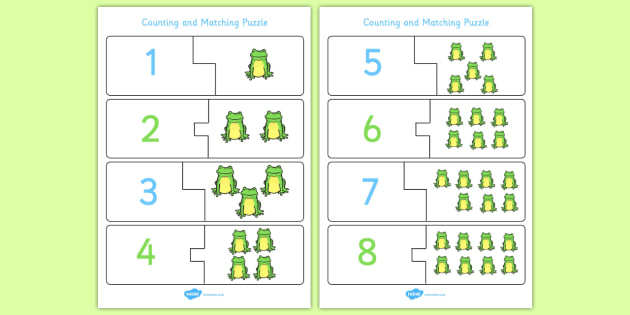 FREE! - Five Little Frogs Counting Puzzle (teacher made)