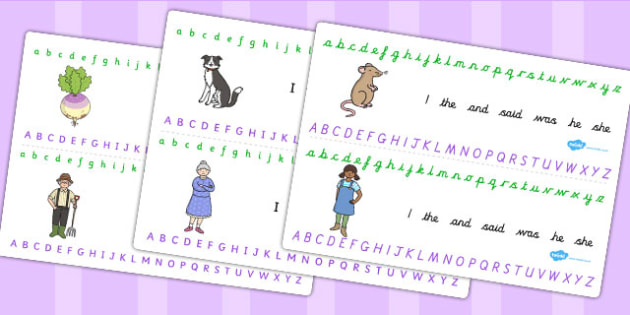 The Enormous Turnip Alphabet Strips