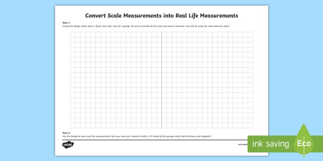 Designing and Constructing Using Scale Measurements Worksheet / Worksheet