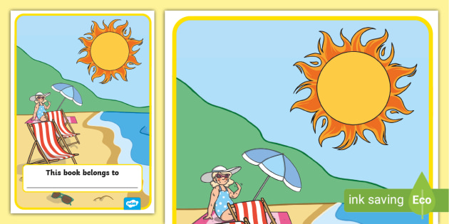 FREE! - Sunshine Themed Book Cover (teacher made)