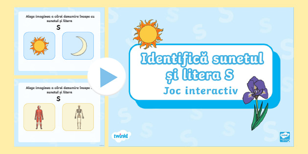 Identifică sunetul și litera S – Joc interactiv