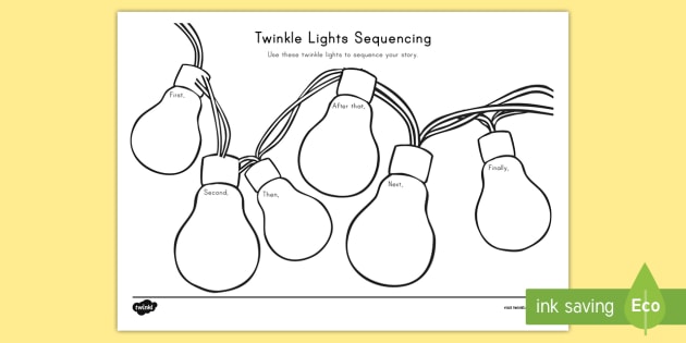 Twinkle Lights Sequencing Graphic Organizer Activity - ordering