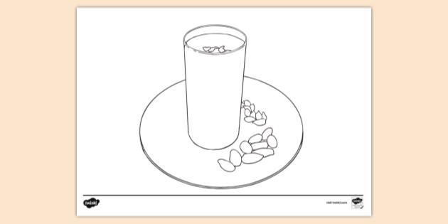 Sweet Punjabi Lassi Colouring Sheet | Colouring Sheets