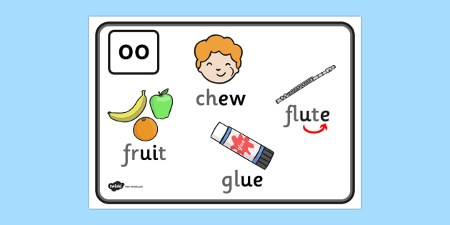 Alternative Spellings for Long oo Display Poster