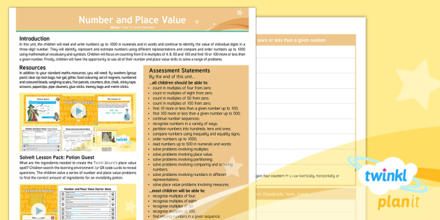 Year 3 Number - Number and Place Value Primary Resources