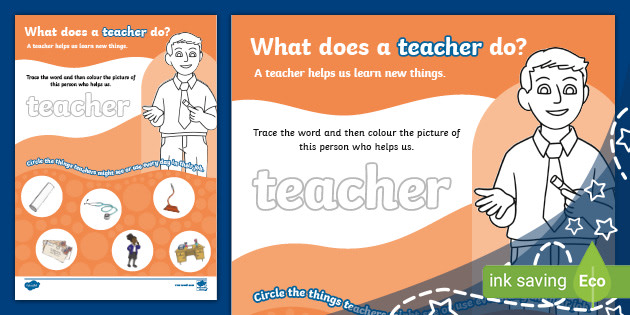 What Does a Teacher Do? Activity Sheet (teacher made)