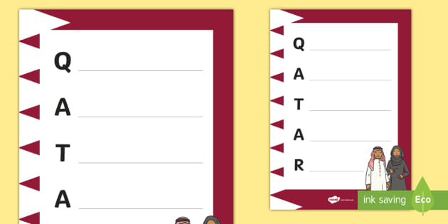 Qatar Acrostic Poem (teacher made)