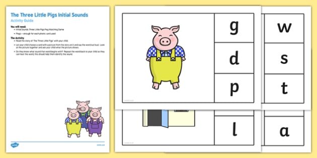 Phonics The 3 Little Pigs Busy Bag Resource Pack for Parents