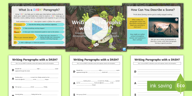 Writing Paragraphs with a DASH?: Creating Tension, Suspense and ...