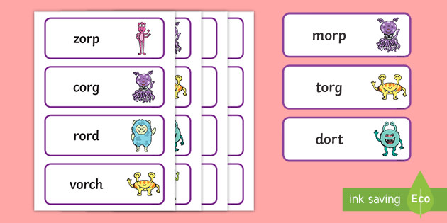 Phase 3 'or' Real and Nonsense Word Cards (teacher made)