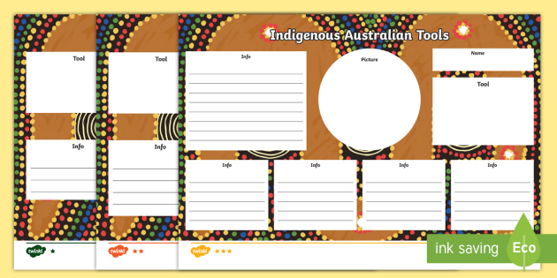 Indigenous Australian Tools Differentiated Worksheet / Worksheets