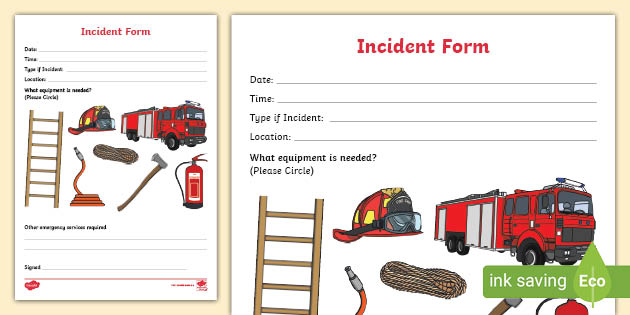 Fire Incident Form (teacher made)