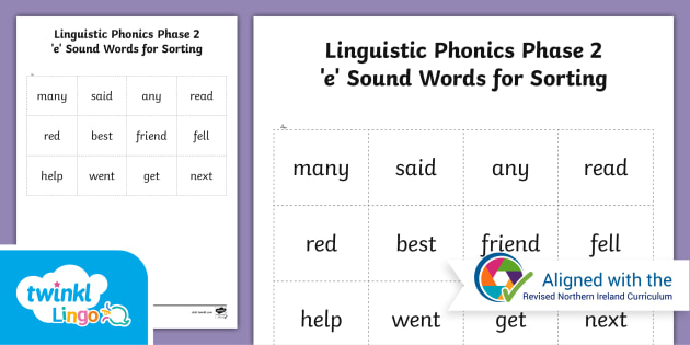E Sound Phonics Activities | twinkl.co.uk