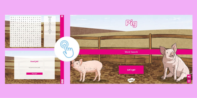 Pig Word Search (teacher made)