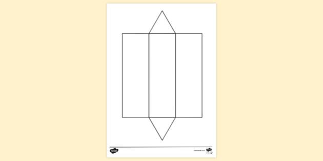 FREE! - Triangular Prism Net Colouring | Colouring Sheets