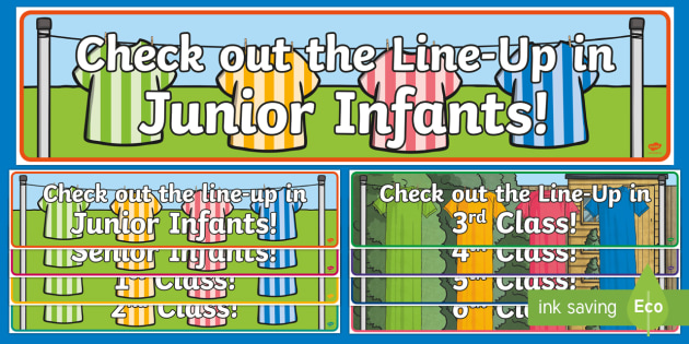 Check Out the Line-Up Banner Display Pack (teacher made)