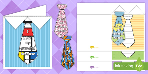 Grandad Tie Card Craft (teacher made)