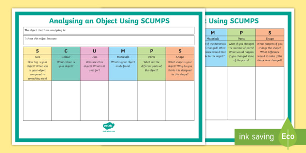 SCUMPS Analysis Worksheet / Worksheet (teacher made)