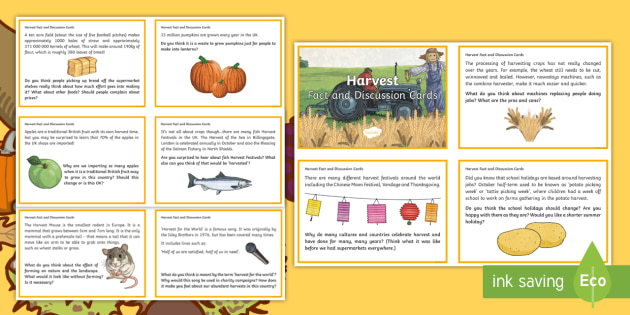 Harvest Fact and Discussion Cards | Primary Resource