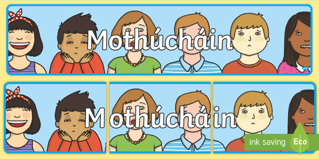 Emotions Display Banner Gaeilge - Requests (teacher made)