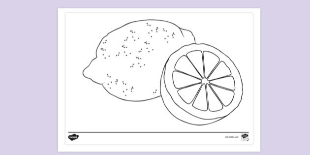 Lemon Colouring Sheet | Colouring Sheets | Twinkl