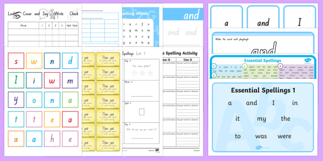 Essential Spelling List 1 Resource Pack-Australia - NZ Literacy Resources