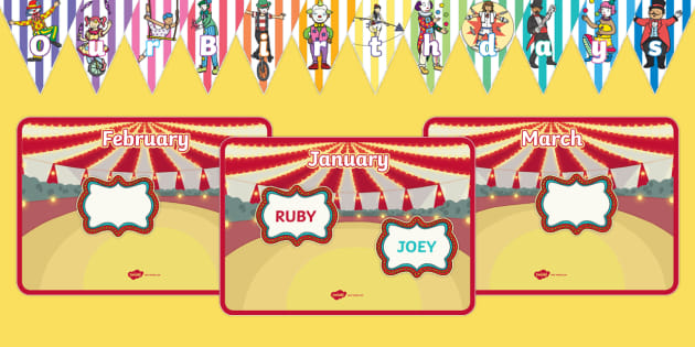 Circus-Themed Birthday Display Pack