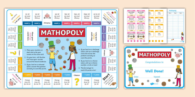 Change From £5 Board Game (teacher made)