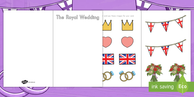 Design a Royal Wedding Card Activity