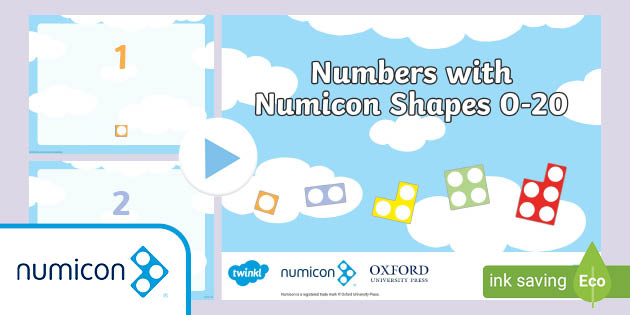 Numbers with Numicon Shapes 0-20 PowerPoint (teacher made)