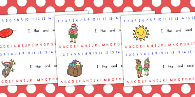 Christmas Combined Alphabet Number Strip (teacher made)
